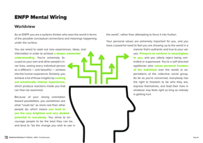 ENFP - The Enthusiasts - Strengths and Weaknesses