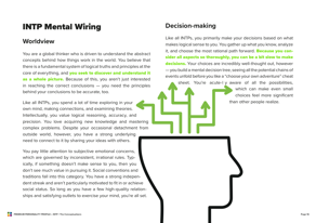INTP - The Conceptualizers - Strengths and Weaknesses